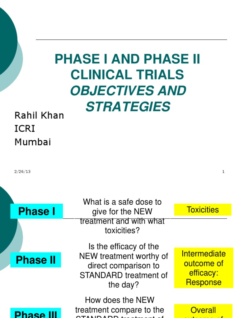 Phase I and Phase Ii Clinical Trials | PDF | Phases Of Clinical ...