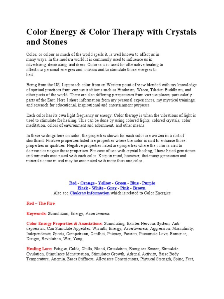 Color Energy | PDF