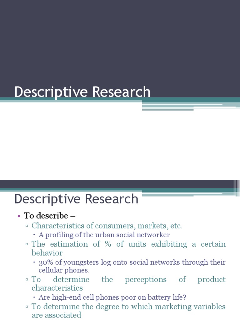 Descriptive Research | PDF | Survey Methodology | Internet