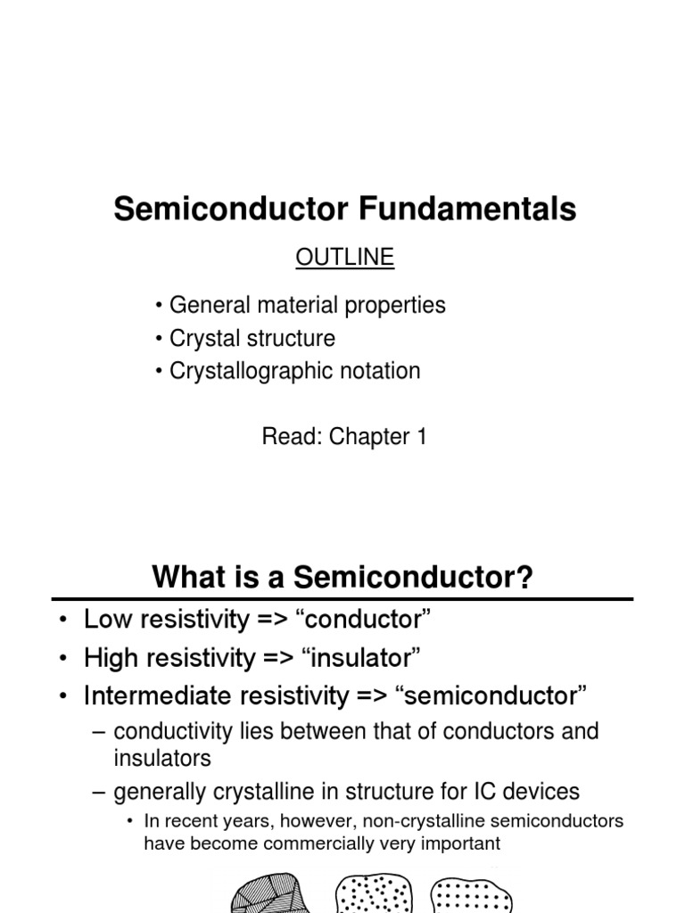 Fundamentals of Semiconductor | PDF | Crystal Structure | Semiconductors