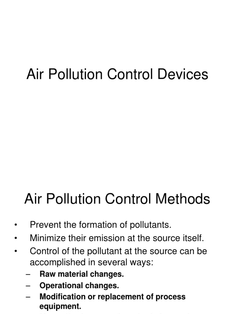 Air Pollution Control Devices | PDF | Adsorption | Particulates