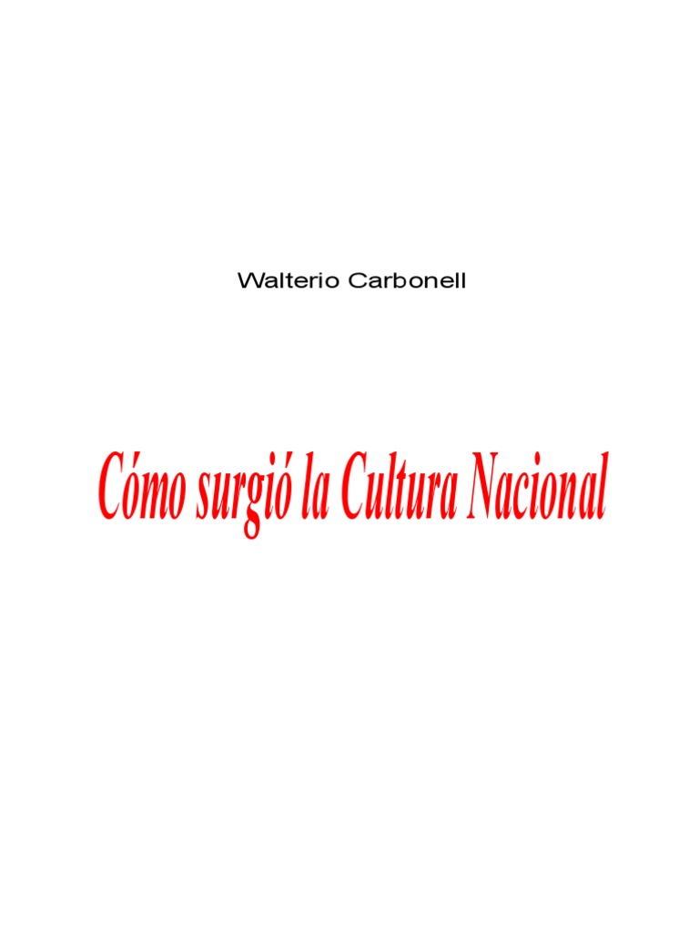 Walterio Carbonell Como Surgio La Cultura Nacional | PDF | Esclavitud ...
