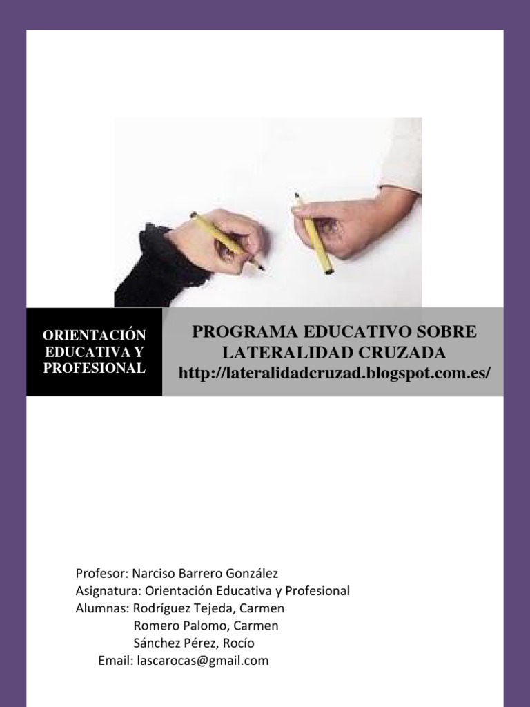 Lateralidad Cruzada PDF | PDF | Hemisferio cerebral | Aprendizaje