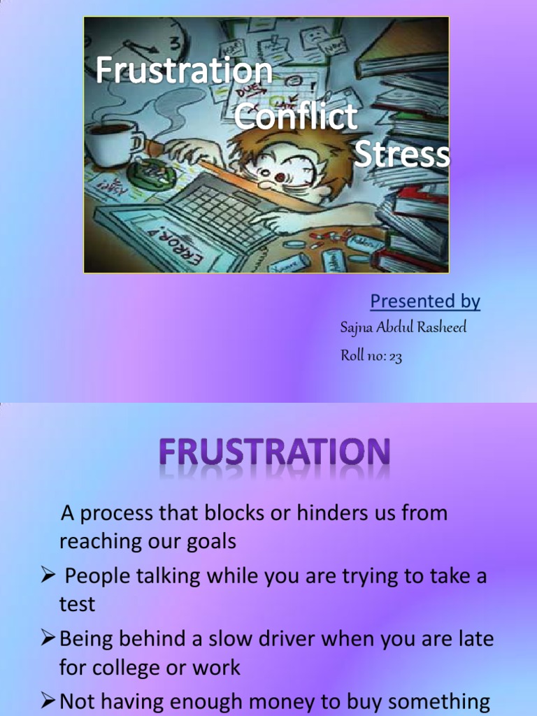 Stress, frustration and conflict | Stress Management | Stress (Biology)