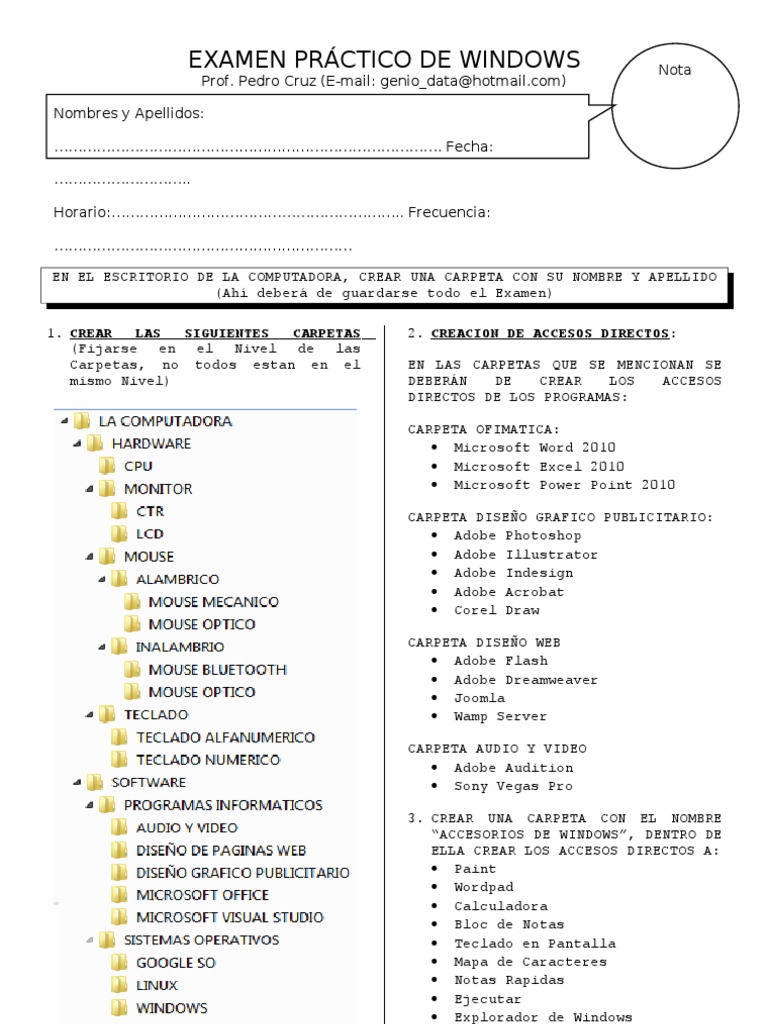 Examen de Windows | PDF | Adobe Systems | Software de la aplicacion