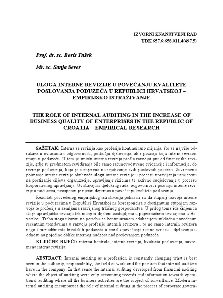 Interna Revizija | PDF