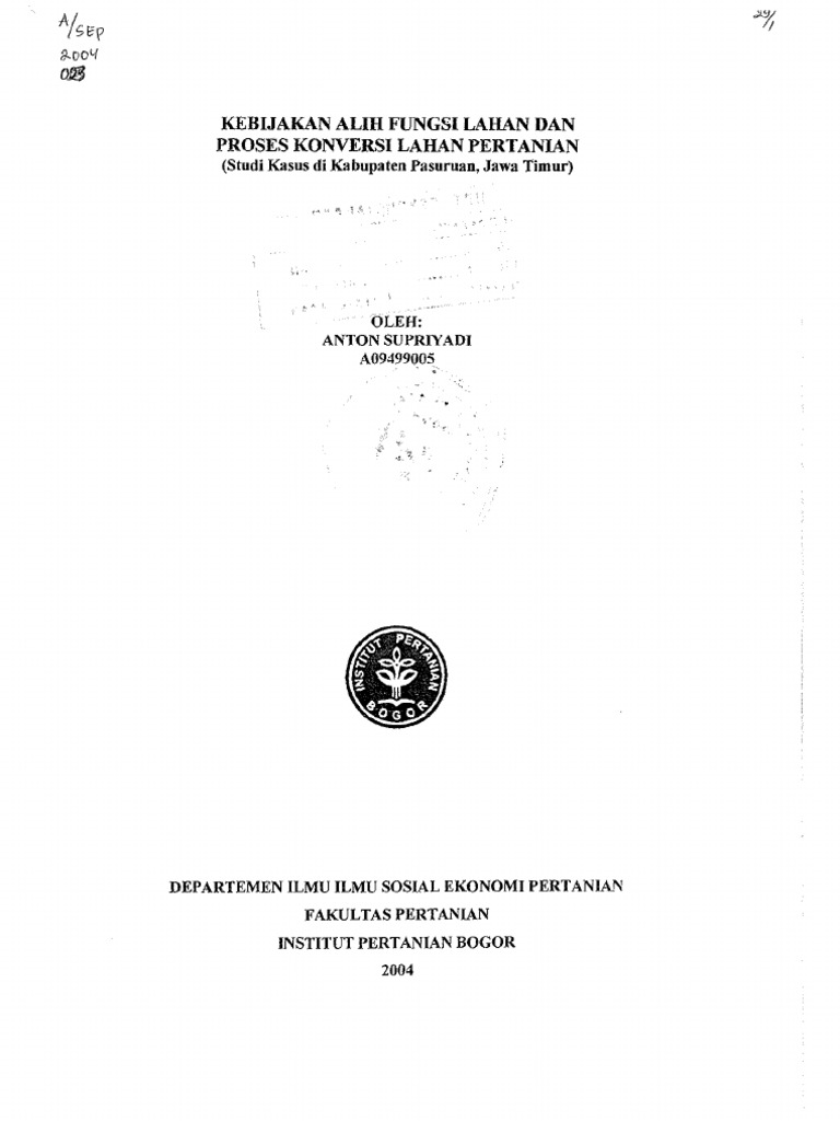 Contoh Skripsi Mahasiswa IPB | PDF