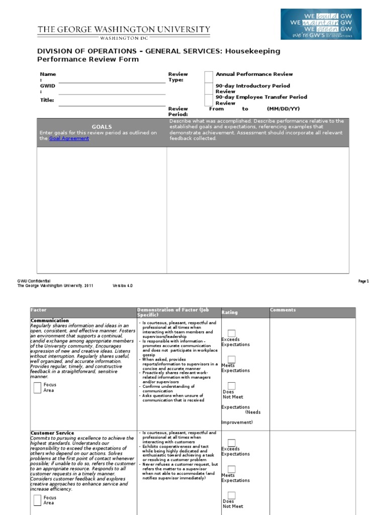 Division of Operations - General Services: Housekeeping Performance ...