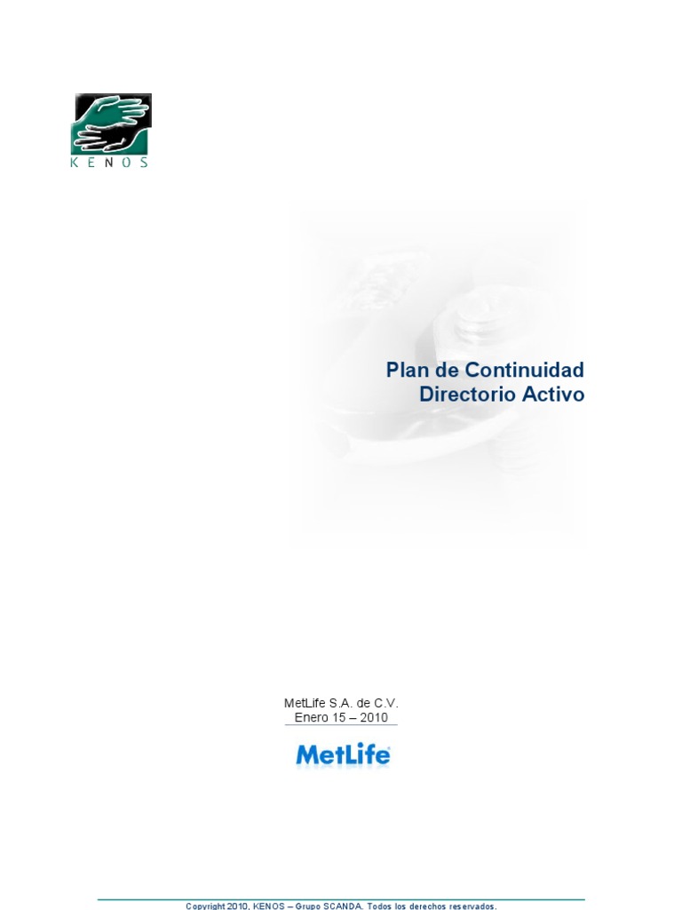 Ma-Kenos-Si-15 Itscm Metlife Plan Da | PDF | Servidor (Computación ...