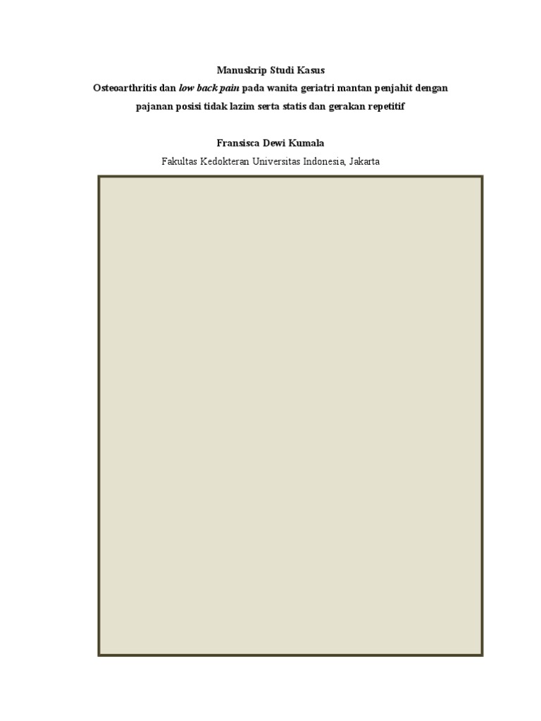 Contoh Manuskrip - EBCR FKUI 2 | PDF