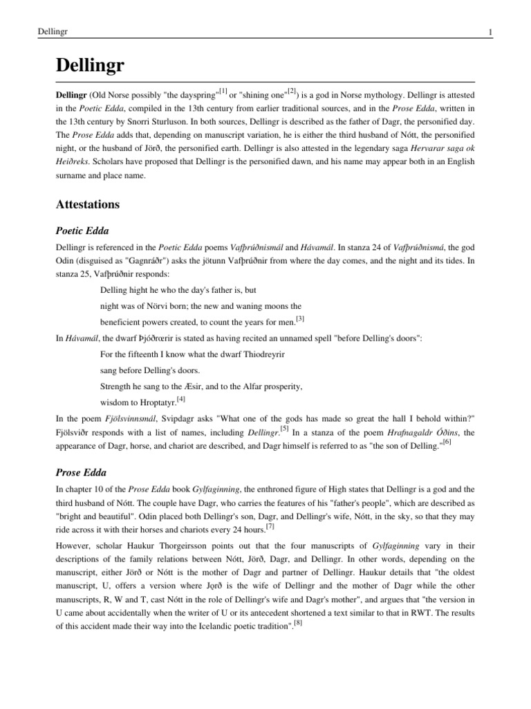 Delling R | PDF | Norse Mythology | Germanic Mythology