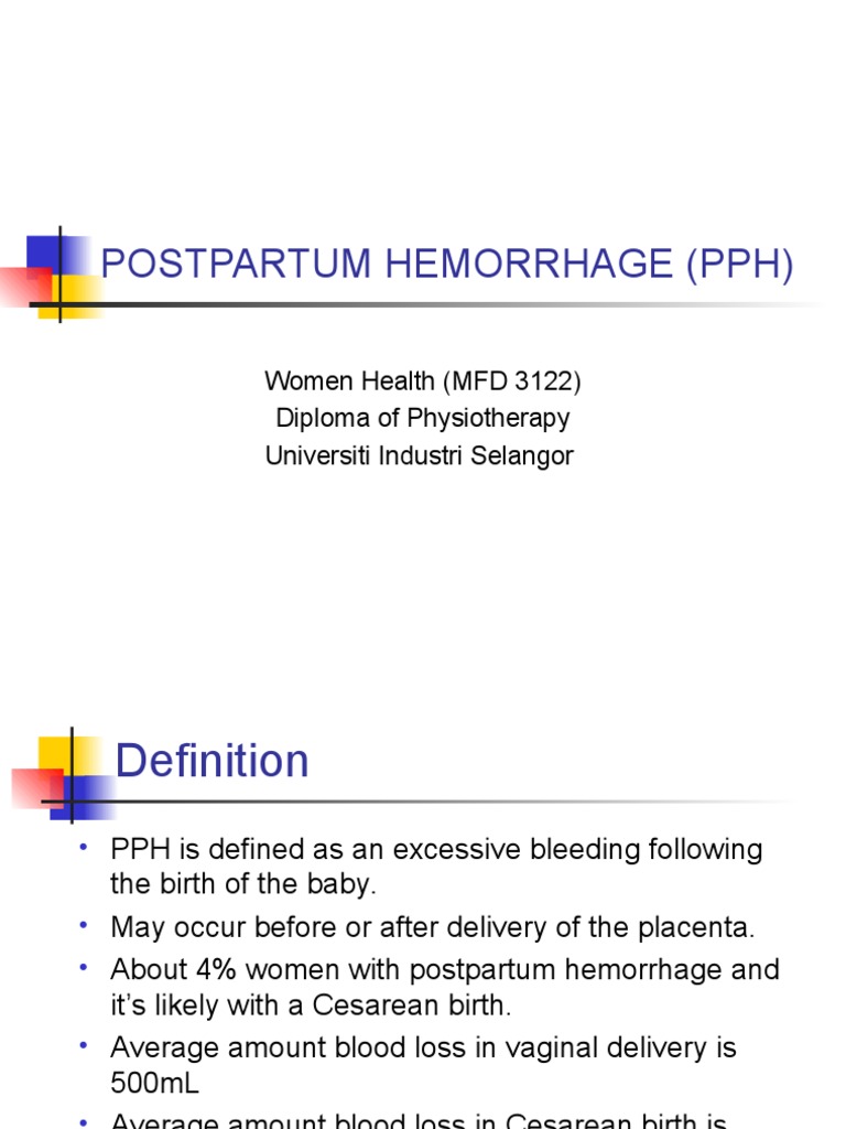 Postpartum Hemorrhage | PDF | Childbirth | Uterus