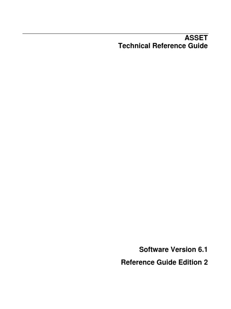 ASSET Technical Reference Guide | PDF
