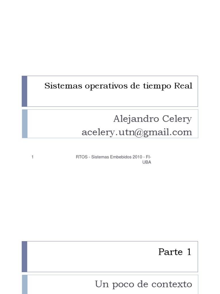 RTOS Parte 1 | PDF