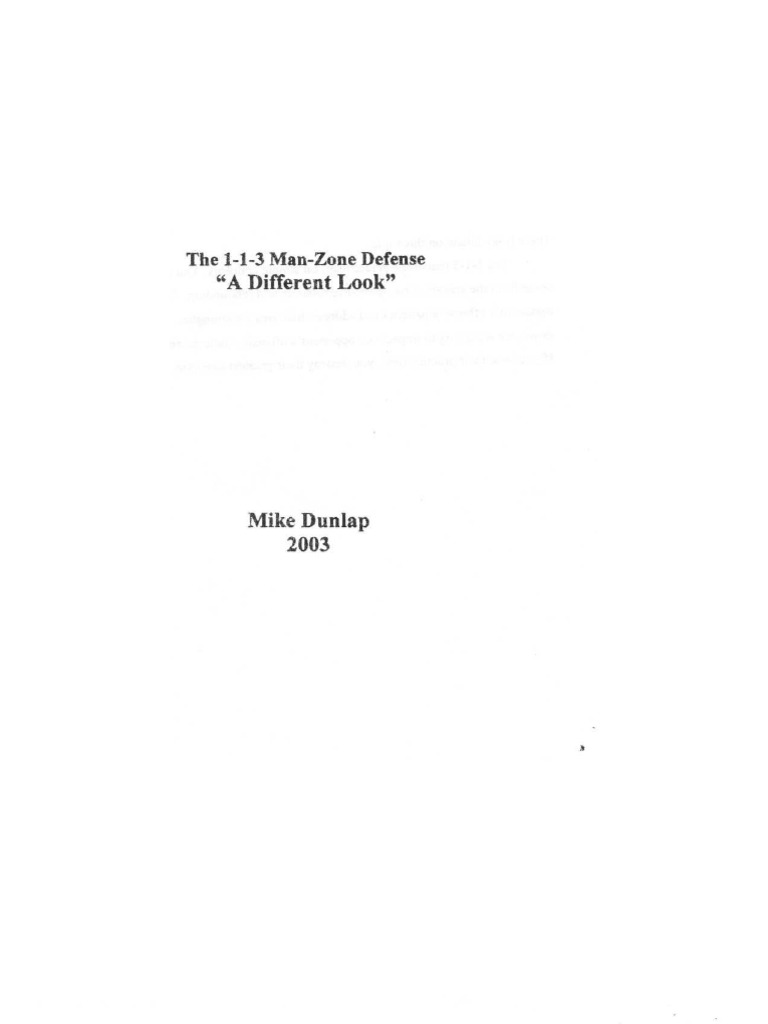 Mike Dunlap 1-1-3 Matchup Zone | Download Free PDF | Basketball ...