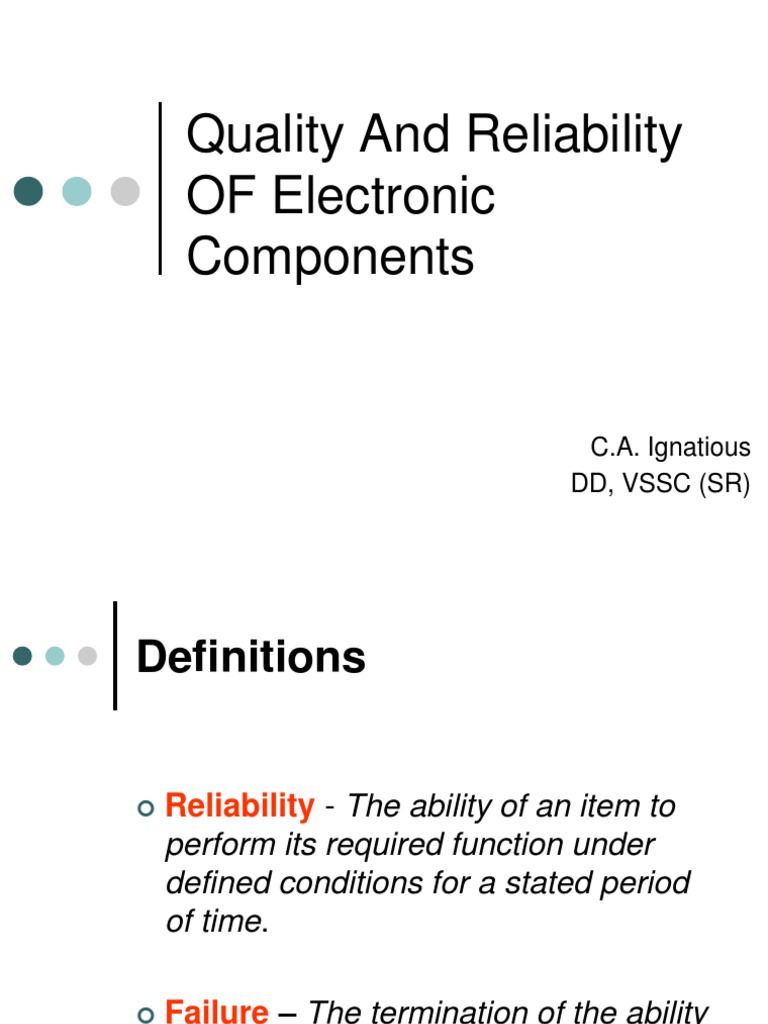 Electronic Component Reliability | PDF | Reliability Engineering ...