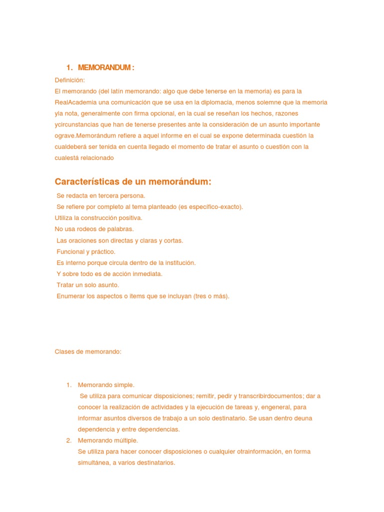 Memorandum | PDF | Crecimiento personal y profesional | Estudios de ...