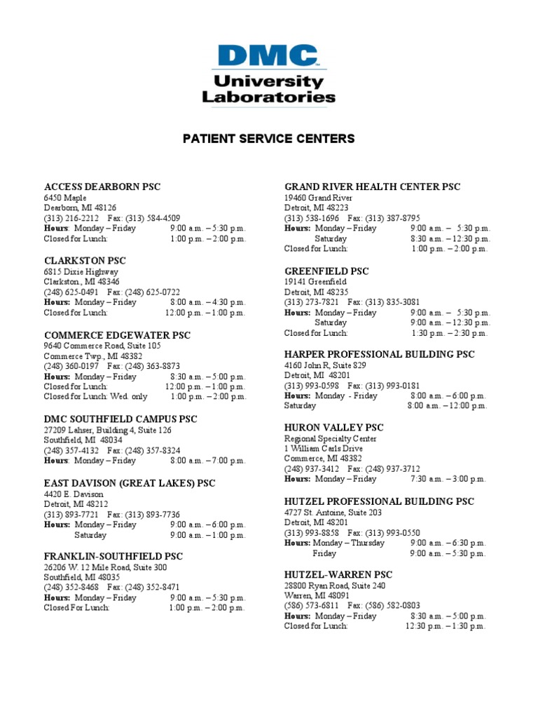 DMC University Lab-Draw Stations | PDF