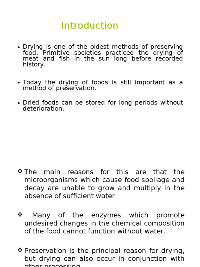 Drying Methods for Fruits and Vegetables | PDF | Freeze Drying ...
