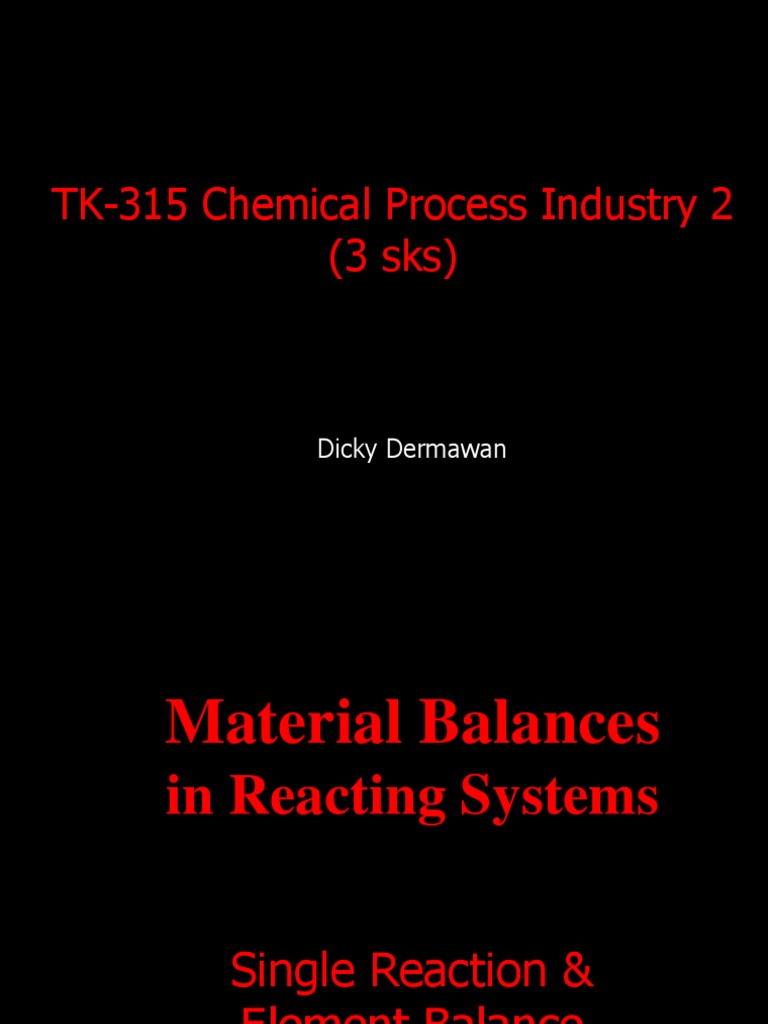TK-315 CPI2 - 2 - Reacting Systems | PDF | Chemical Equilibrium ...