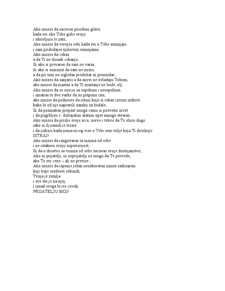 Ako Mozes - Radjard Kipling | PDF