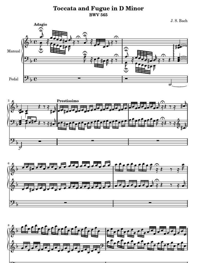 Toccata and Fugue in D Minor | PDF