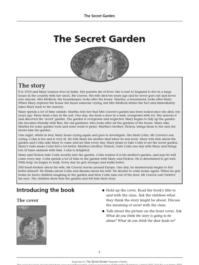 The Secret Garden Macmilln Analysis | PDF | The Secret Garden | Reading ...