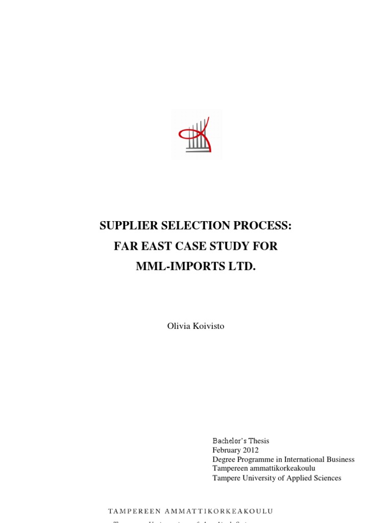 Supplier Selection Process | PDF