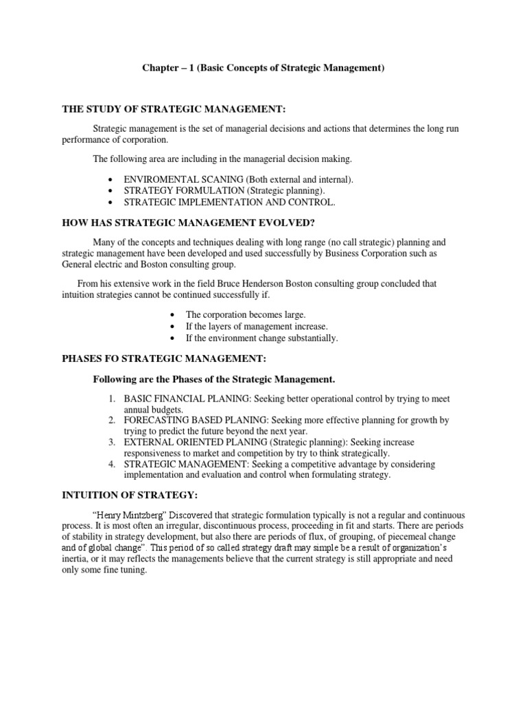 Strategic Management Basics Explained | PDF | Strategic Management ...