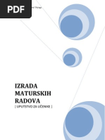 Uputstvo Za Izradu Maturskog Rada | PDF