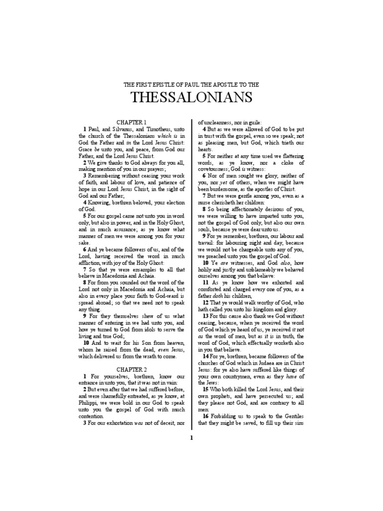 An Encouraging Message of Faith, Hope, and Love: Paul's First Letter to ...