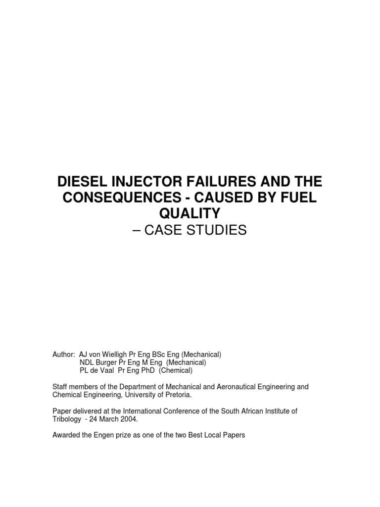 Diesel Injector Failure | Download Free PDF | Internal Combustion ...