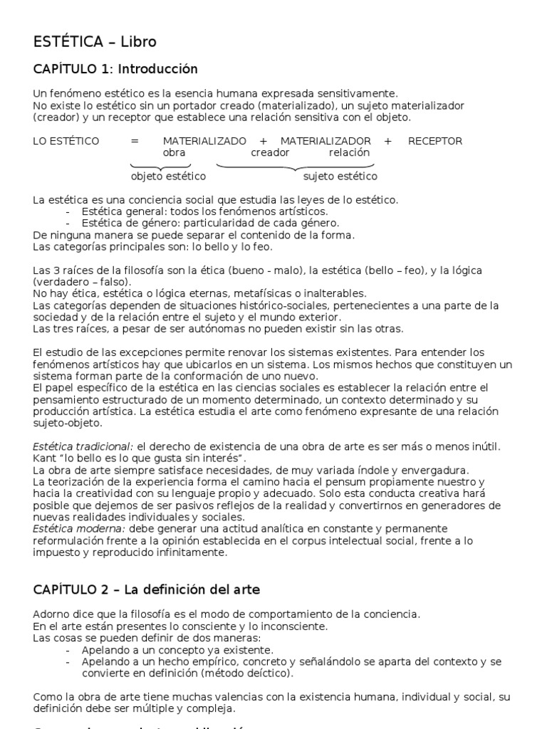 Introducción a los conceptos fundamentales de la estética y el arte ...