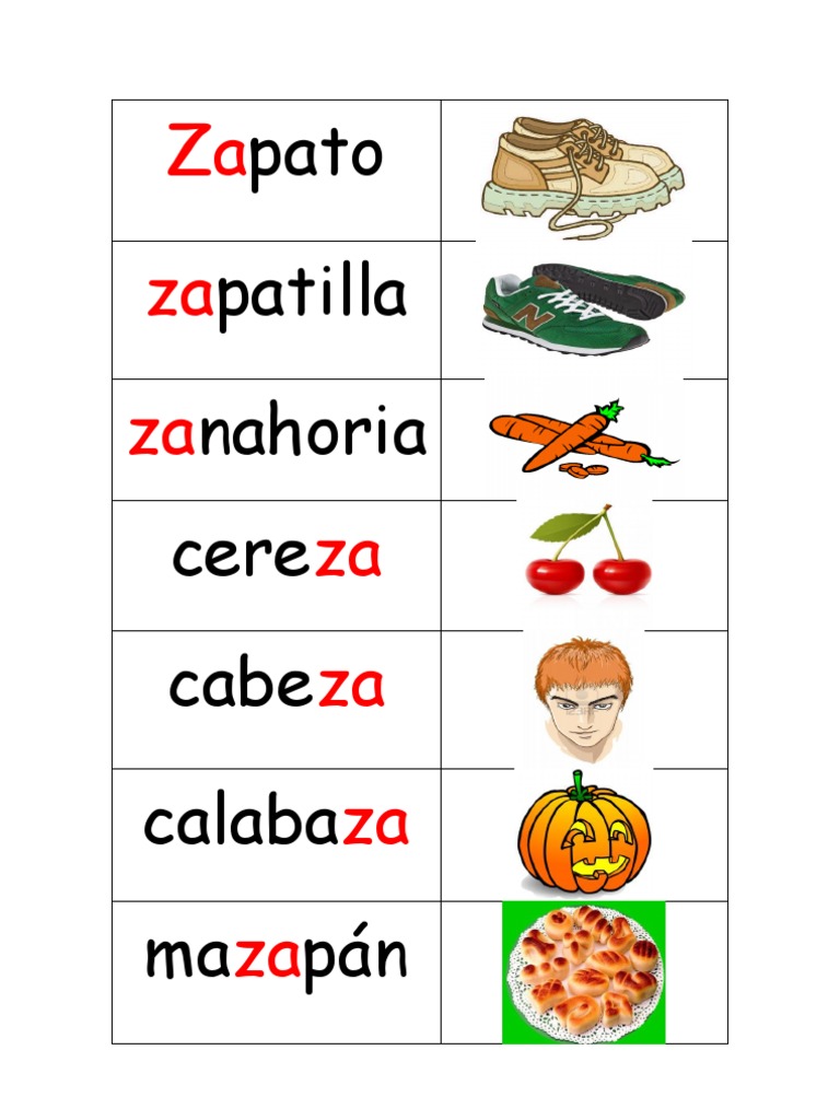 Palabras Con Z | PDF