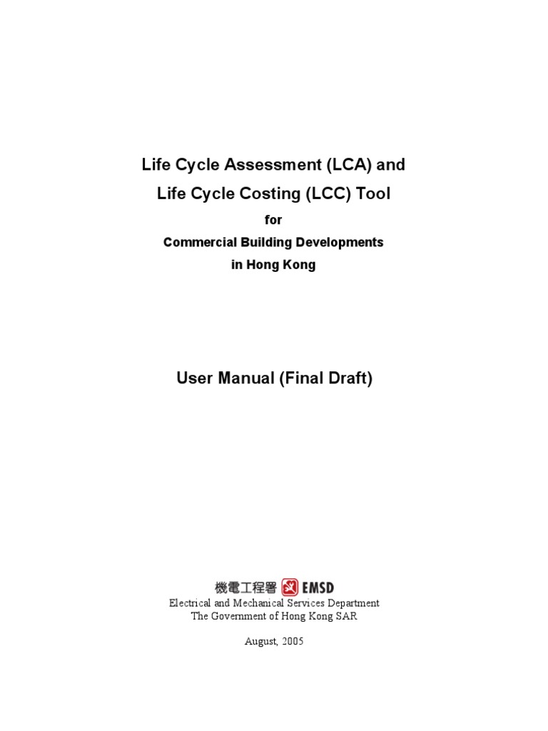 Manual LCC LCA PDF | PDF | Life Cycle Assessment | Framing (Construction)
