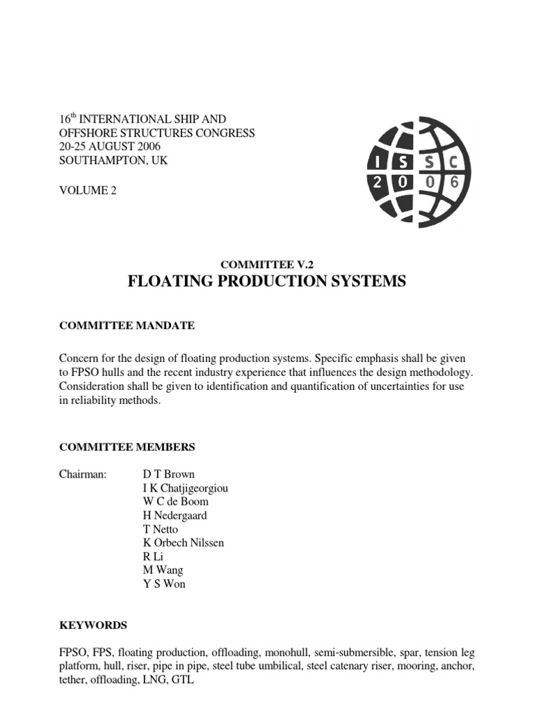 Floating Production Systems Design Insights | PDF