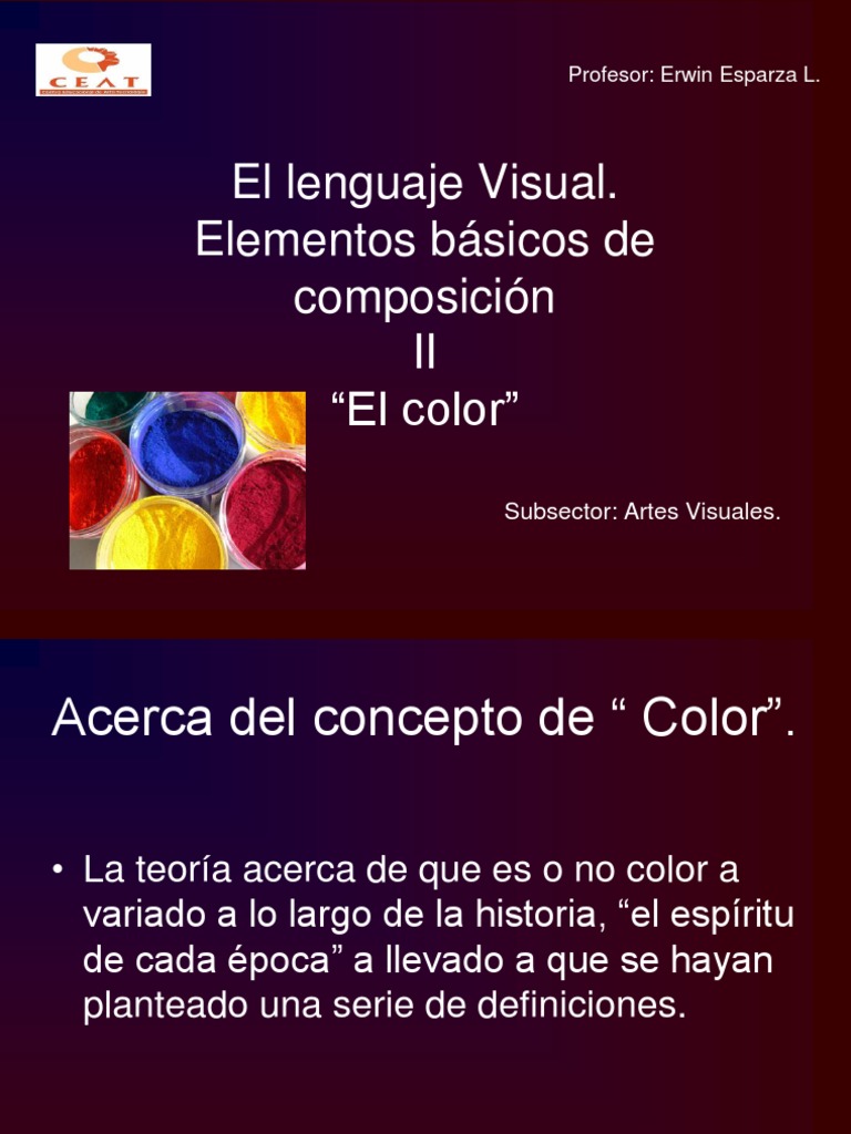 El Lenguaje Visual. El Color. | PDF | Color | Ligero