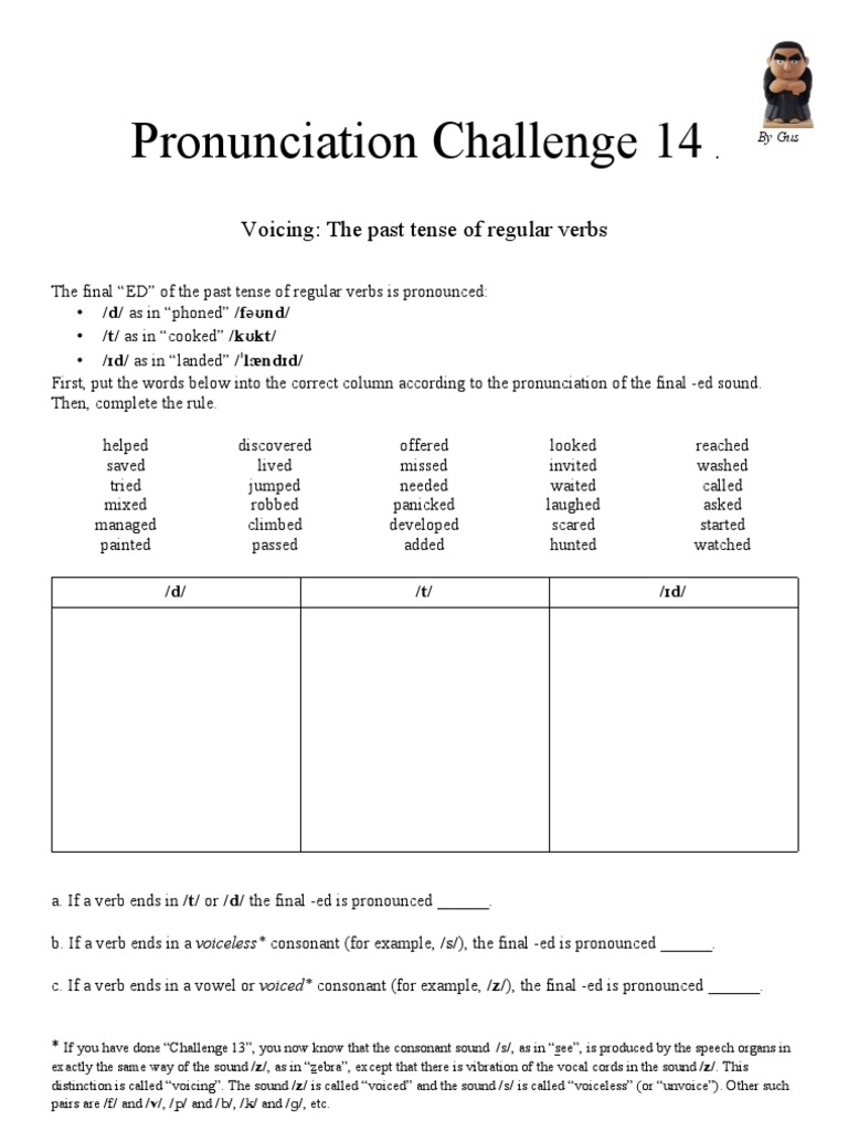 Pronunciation Challenge 014 | PDF
