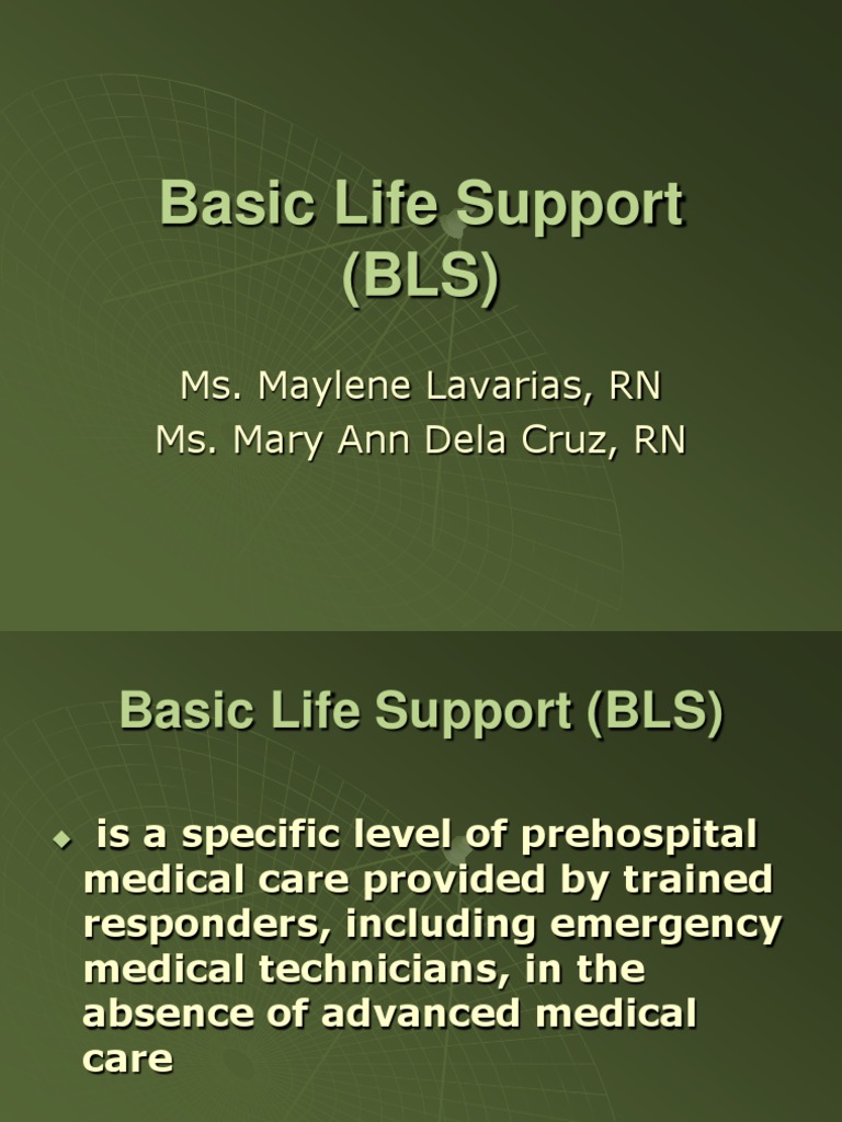 Basic Life Support (BLS) | PDF | Cardiopulmonary Resuscitation ...