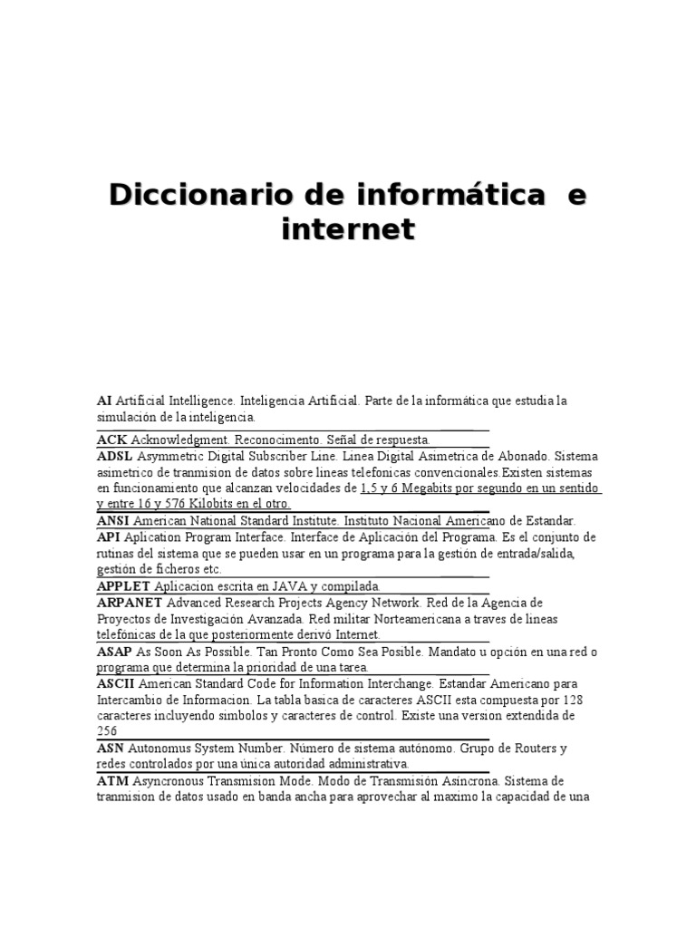 Varios - Diccionario de Informatica e Internet | PDF
