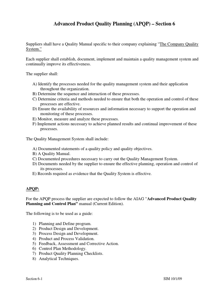 APQP | PDF | Quality Management System | Quality Management