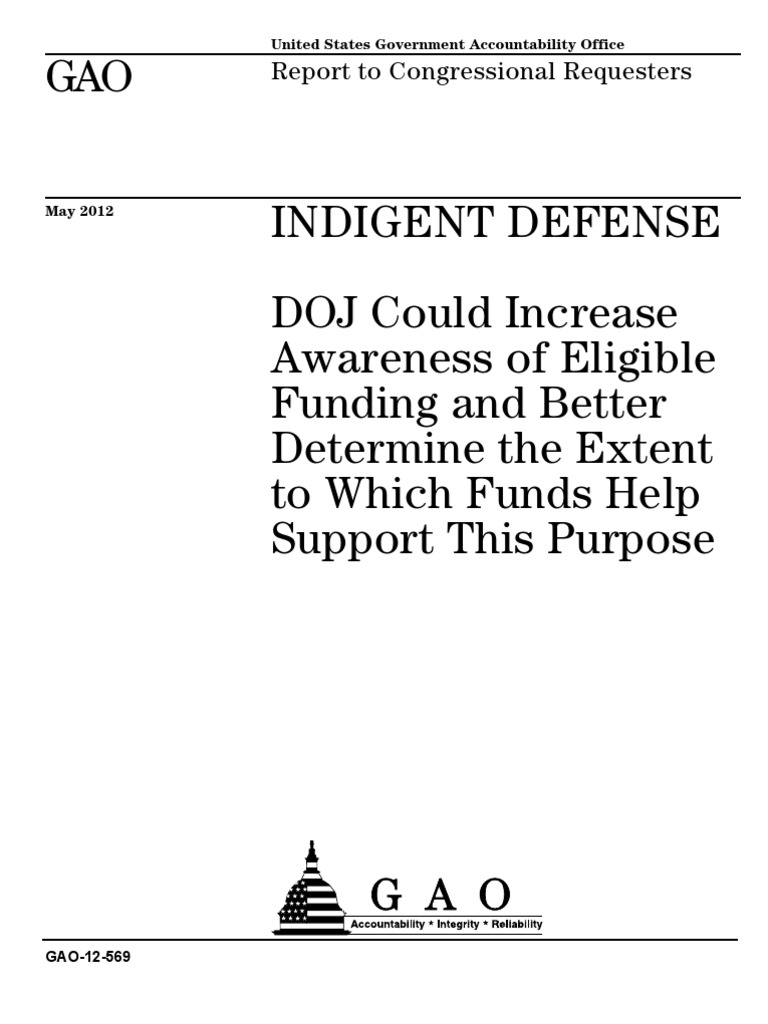 GAO Indigent Defense | PDF | Public Defender | United States Department ...