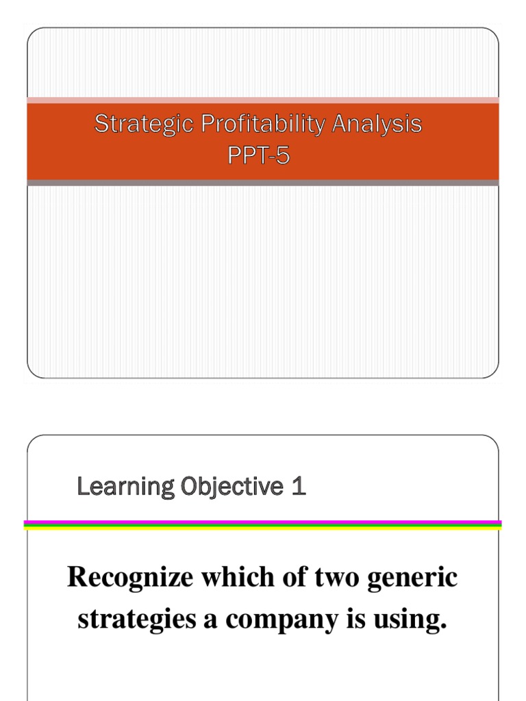 Strategic Profitability Analysis | Download Free PDF | Strategic ...