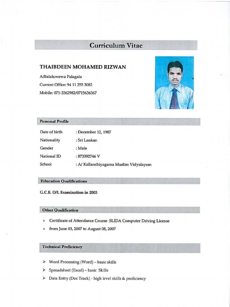 CV Rizwan | PDF