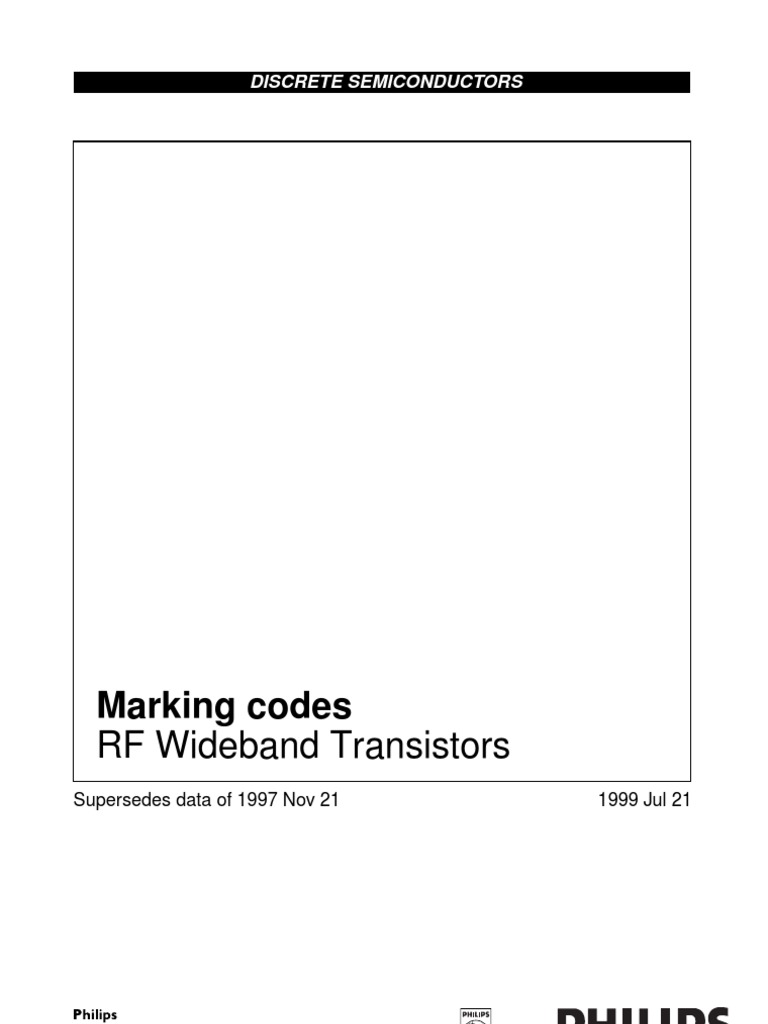 Transistor RF Marking Code | PDF