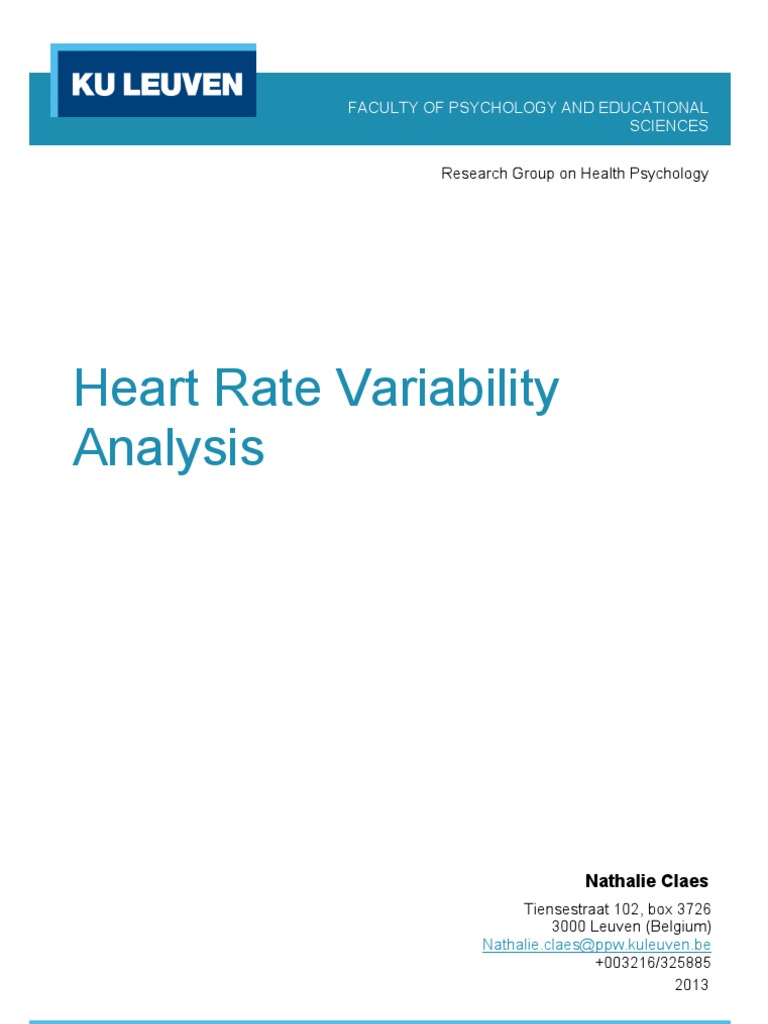 Heartrate Variability Analysis | PDF | Outlier | Standard Deviation