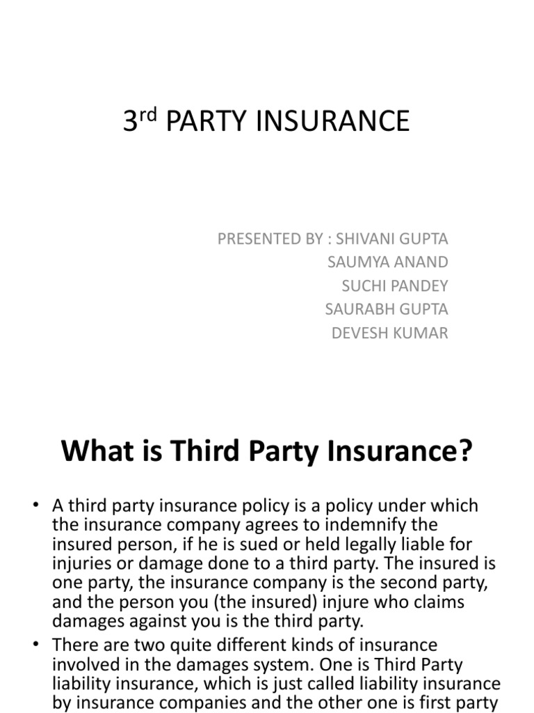 3rd Party Insurance | PDF | Liability Insurance | Vehicles