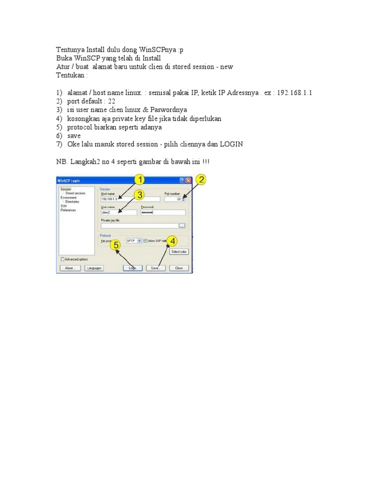 Cara Menggunakan WINSCP | PDF