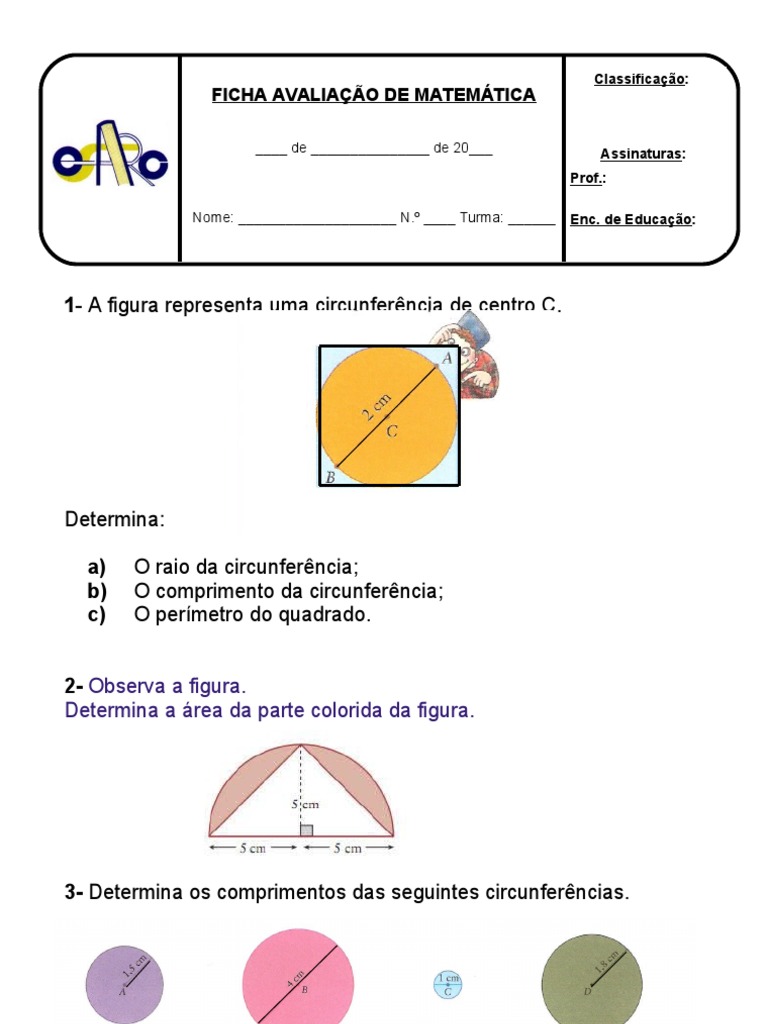 Cálculos de Circunferências e Perímetros | PDF