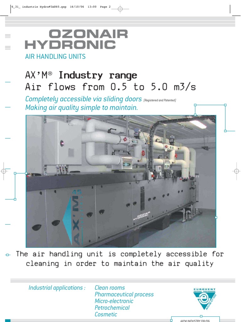 AXM Industry Eng | PDF | Duct (Flow) | Mechanical Fan